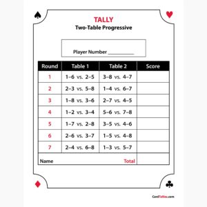 progressive score pads, 2-table (5 pads, 50 sheets each) enjoy the original! proudly made in the usa.