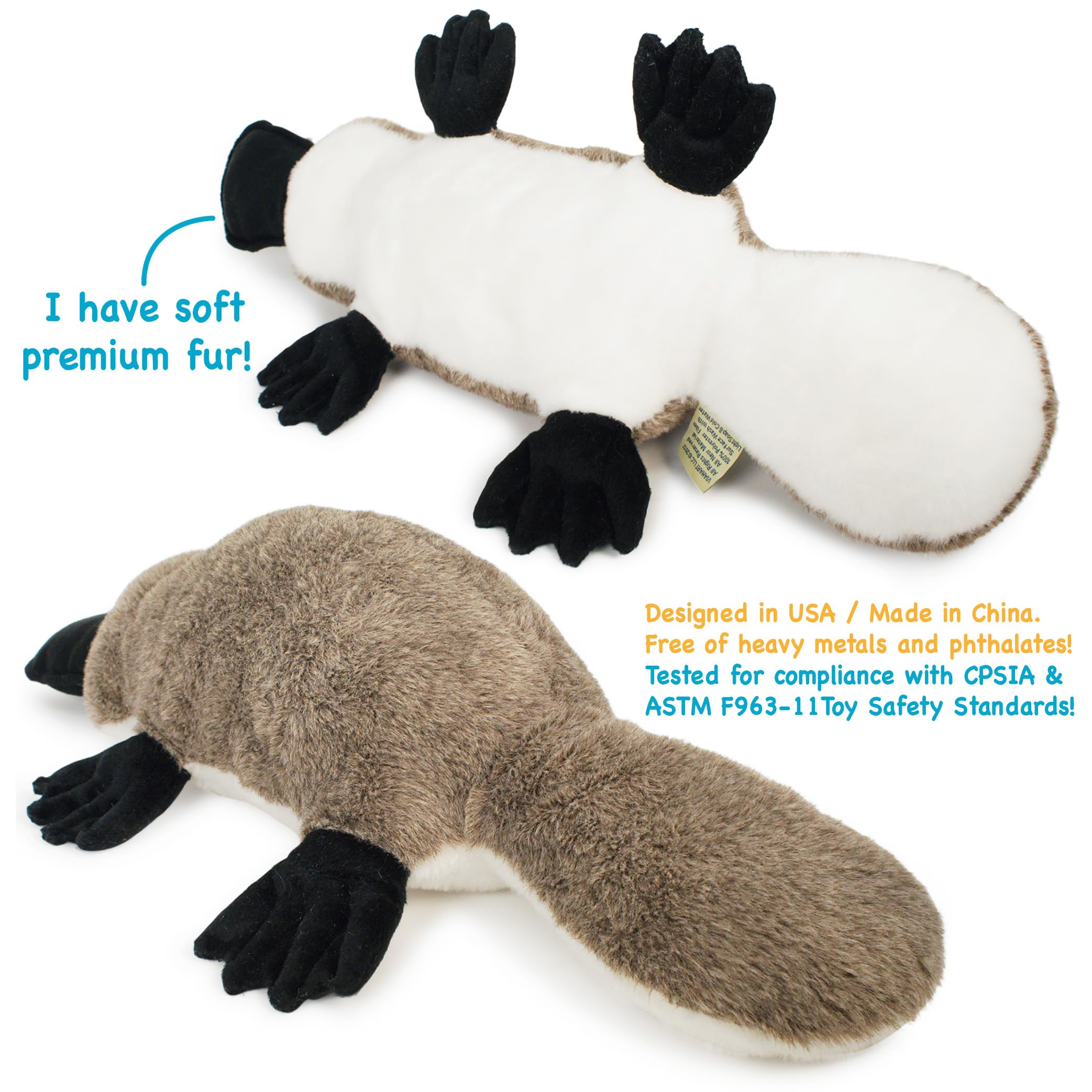 TigerHart Prudence The Platypus - 21 Inch Stuffed Animal Plush