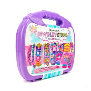 Just My Style My Very Own Jewelry Studio, Personalized Bracelet Making Kit With 1700+ Beads, Bead Kit Great for On-The-Go, Travel DIY Custom Accessories for Ages 6, 7, 8, 9