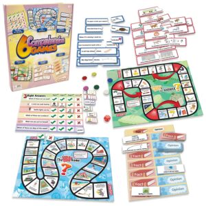 junior learning 6 comprehension games, multi, (model: jl406), 10.25 h x 2.5 l x 7.75 w