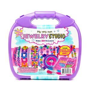 Just My Style My Very Own Jewelry Studio, Personalized Bracelet Making Kit With 1700+ Beads, Bead Kit Great for On-The-Go, Travel DIY Custom Accessories for Ages 6, 7, 8, 9