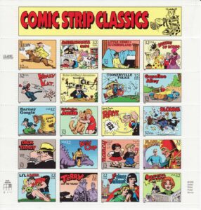 usps comic strip classics (classic collection) (sheet of 20) 32 cent postage stamps 1995 scott #3000