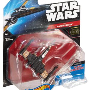 Hot Wheels Star Wars Starship Poe Dameron's X-Wing Fighter (Closed Wing Orange)