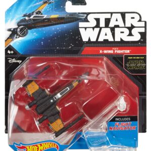 Hot Wheels Star Wars Starship Poe Dameron's X-Wing Fighter (Closed Wing Orange)