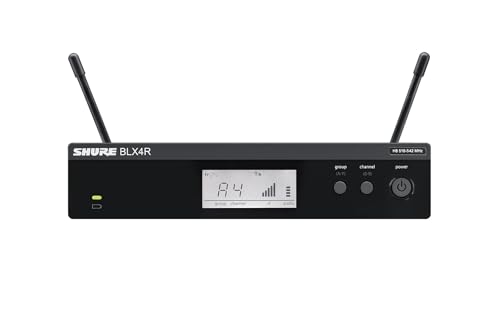 Shure BLX14R/SM35 Wireless Microphone System - 14-Hour Battery Life, 300 ft Range, UHF | SM35 Headset Mic, Single Channel Rack Mount Receiver | H9 Band (BLX14R/SM35-H9)