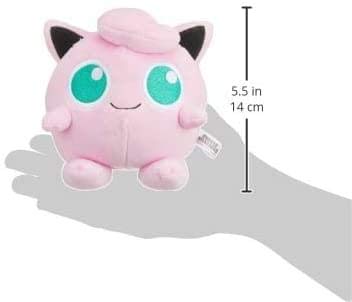 Sanei Pokemon All Star Series Jigglypuff Stuffed Plush, 5", Pink (PP02)