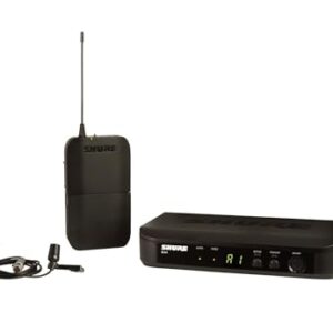 Shure BLX14/CVL Wireless Microphone System - 14-Hour Battery Life, 300 ft Range, UHF | Includes CVL Lavalier Mic, Bodypack Transmitter, Single Channel Receiver | H9 Band (BLX14/CVL-H9)