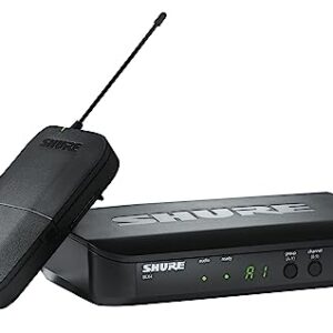 Shure BLX14 UHF Wireless System for Guitar and Bass with 1/4 Jack - 14-Hour Battery Life, 300 ft Range, UHF | Includes 1/4" Jack Instrument Cable & Single Channel Receiver | H10 Band (BLX14-H10)