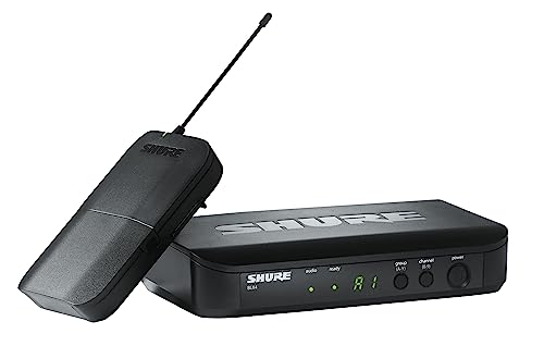 Shure BLX14 UHF Wireless System for Guitar and Bass with 1/4 Jack - 14-Hour Battery Life, 300 ft Range, UHF | Includes 1/4" Jack Instrument Cable & Single Channel Receiver | H10 Band (BLX14-H10)