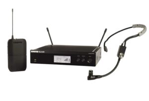 shure blx14r/sm35 wireless microphone system - 14-hour battery life, 300 ft range, uhf | sm35 headset mic, single channel rack mount receiver | h9 band (blx14r/sm35-h9)