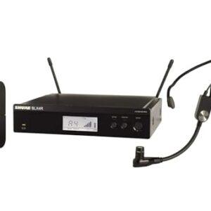 Shure BLX14R/SM35 Wireless Microphone System - 14-Hour Battery Life, 300 ft Range, UHF | SM35 Headset Mic, Single Channel Rack Mount Receiver | H9 Band (BLX14R/SM35-H9)