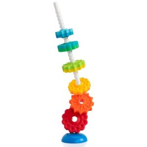 fat brain toys spinagain, baby stacking toys for toddlers, building baby toys for ages 1+, spinning toddler toys