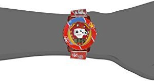 Nickelodeon Kids' Digital Watch with Red Case, Comfortable Red Strap, Easy to Buckle - Official 3D Paw Patrol Character on the Dial, Safe for Children - Model: PAW4016