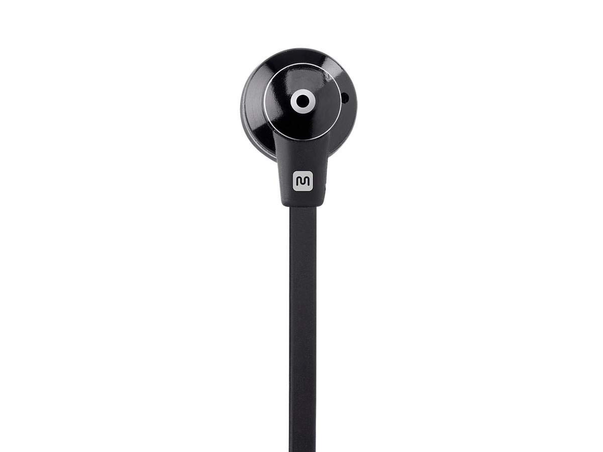 Monoprice Hi-Fi Reflective Sound Technology Earbuds Headphones - Black/Carbonite with in-Line Controller and Microphone