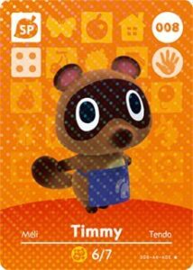 animal crossing happy home designer amiibo card timmy 008/100