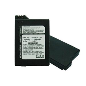 mpf products 1200mah psp-s110 psps110 battery replacement compatible with sony psp slim portable playstation psp-2000 psp-2001 psp-2002 psp-3000 psp-3001 psp-3002 psp-3004