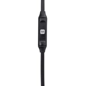 Monoprice Hi-Fi Reflective Sound Technology Earbuds Headphones - Black/Carbonite with in-Line Controller and Microphone