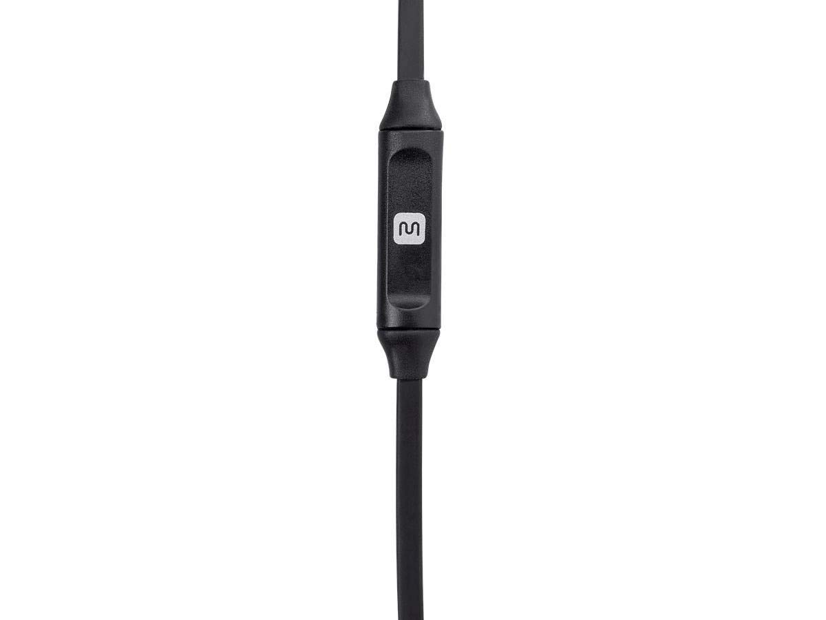 Monoprice Hi-Fi Reflective Sound Technology Earbuds Headphones - Black/Carbonite with in-Line Controller and Microphone