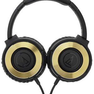 Audio Technica Solid BASS Portable Headphones Deep Bass Black Gold ATH-WS550 BGD