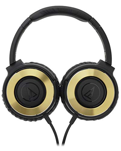 Audio Technica Solid BASS Portable Headphones Deep Bass Black Gold ATH-WS550 BGD