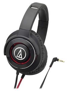 audio-technica dynamic closed-type headphones (black red) solid bass ath-ws770-brd