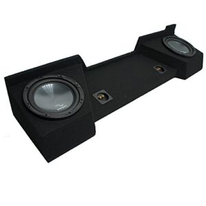 harmony audio r124 dual 12" sub box enclosure compatible with 2007-2013 chevy silverado ext cab truck