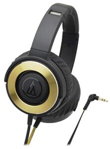 audio technica solid bass portable headphones deep bass black gold ath-ws550 bgd