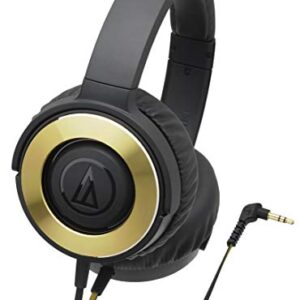 Audio Technica Solid BASS Portable Headphones Deep Bass Black Gold ATH-WS550 BGD