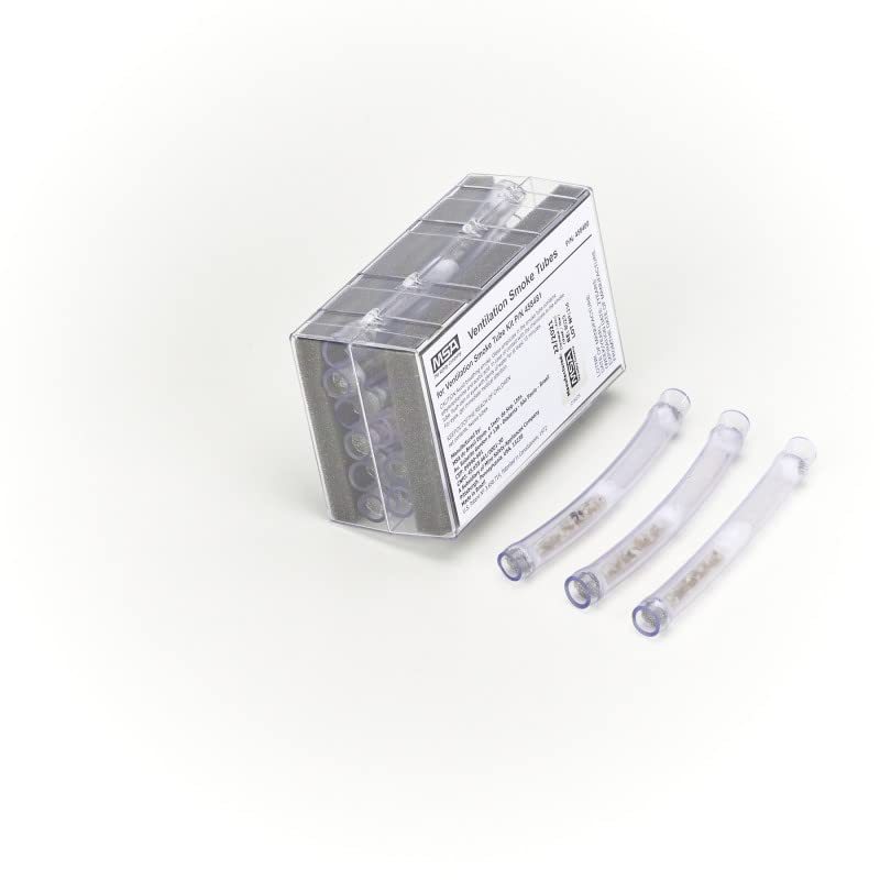 MSA 458480 Ventilation Smoke Tubes, Quantity: 12 Plastic Smoke-Producing Tubes with Break-Off Tips, Determine Air Flow Patterns and Velocities with Controlled Visible Smoke