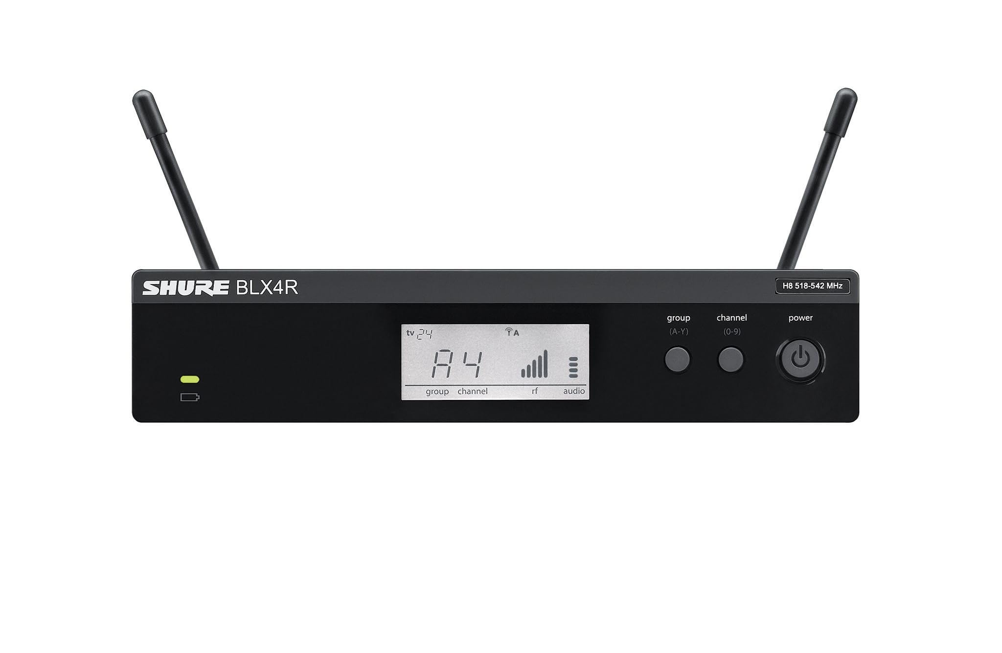 Shure BLX24R/B58 Wireless Microphone System - 14-Hour Battery Life, 300 ft Range, UHF | BETA 58A Handheld Vocal Mic, Single Channel Rack Mount Receiver | H9 Band (BLX24R/B58-H9)