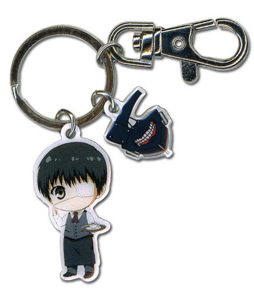 Great Eastern Entertainment Tokyo Ghoul- SD Kaneki & Mask Metal Keychain Multi-colored, 2"