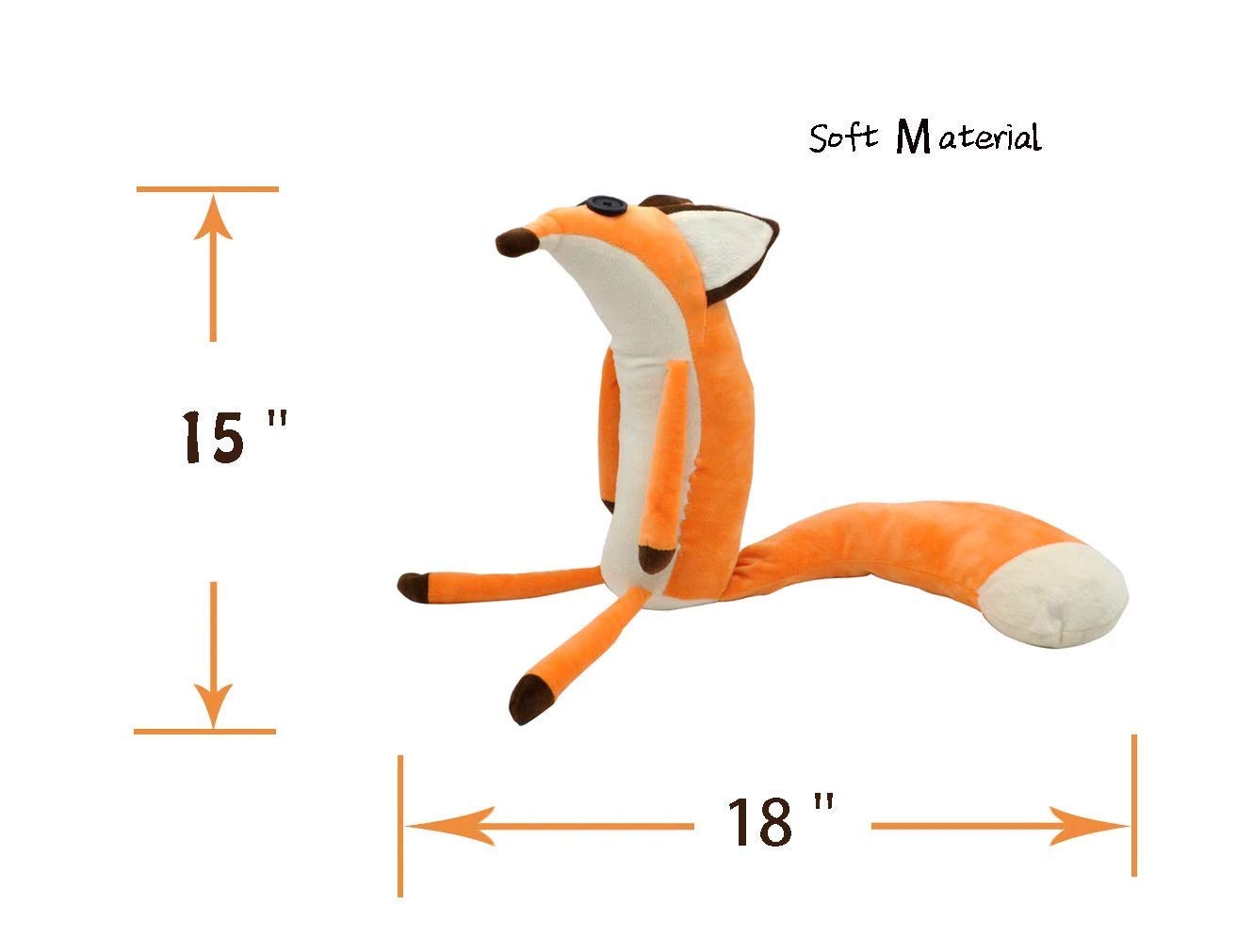 The Little Fox Le Petit Fox Plush Doll Puppet Toy, Fox Throw Pillow Orange Fox Cartoon Sleeping Stuffed Toy for Prince Christmas/Birthday/Party