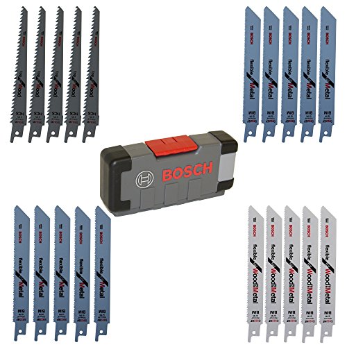 Bosch 2607010902 Saber Saw Blade-Set For Wood/Metal 20 Pcs