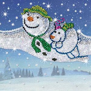 Sequin Art, Snowman and Dog, Sparkling Craft Picture Kit