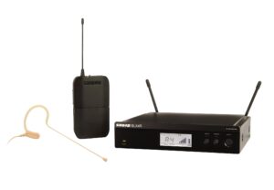 shure blx14r/mx53 wireless microphone system - 14-hour battery life, 300 ft range, uhf | mx153 headset mic, single channel rack mount receiver | h9 band (blx14r/mx53-h9)