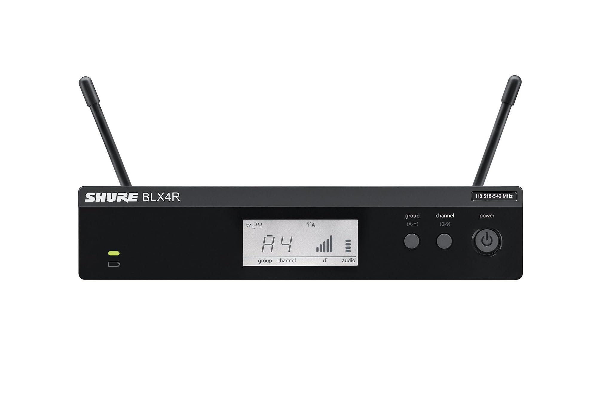 Shure BLX14R/MX53 Wireless Microphone System - 14-Hour Battery Life, 300 ft Range, UHF | MX153 Headset Mic, Single Channel Rack Mount Receiver | H9 Band (BLX14R/MX53-H9)