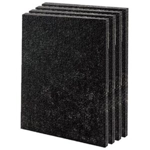 cfs – pack of 4, premium additional odor control carbon pre-filter for air cleaners – fresh & filtered air for indoor and home – carbon air filter sheet – 12.4" x 16" – black