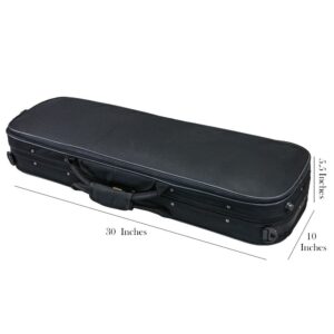 SKY 4/4 Full Size Professional Oblong Shape Lightweight Violin Hard Case with Hygrometer