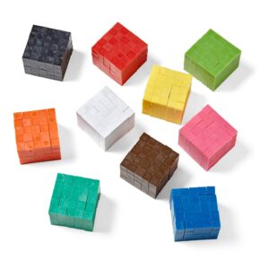 hand2mind Plastic Blocks, Counting Cubes For Kids Math, 1 Cm Blocks For Preschool Crafts, Early Math Manipulatives For Preschool, Classroom Supplies For Teachers Elementary (Pack of 1000)