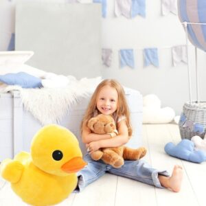 Bansusu 30CM Plush Yellow Duck Soft Stuffed Animal Toy Sofa Decoration for Kids Birthday