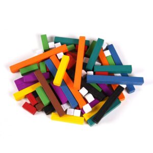 hand2mind plastic cuisenaire rods individual set, math manipulatives, montessori math rods, math counters, math blocks, counting blocks, montessori math, fraction bars, number rods (set of 74)