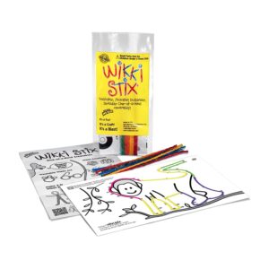 WIKKI STIX Animal Activity Pak - Features 12 Zoo Animals with Hands-on Activity and Fun Fact on Each, Made in The USA! Multiple Colors !