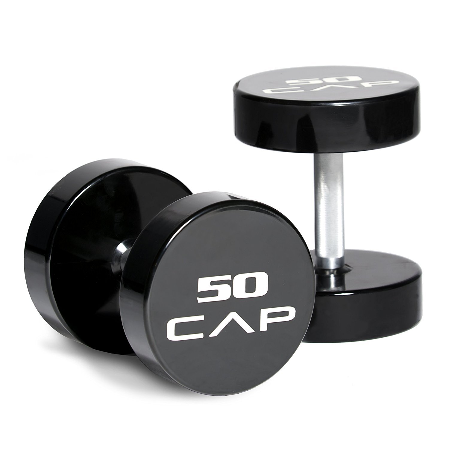 CAP Barbell Commercial Urethane Dumbbells (Pair), 52.5 lb/Medium