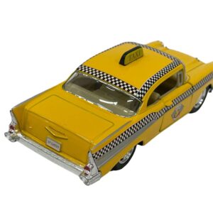 KiNSMART 1957 Chevy Bel Air Coupe Classic Taxi Cab 5" 1:40 Scale Die Cast Metal Model Toy Car