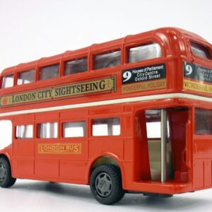 London Double Decker Bus , Red - Motormax 76002 - 4.75" Diecast Model Toy Car