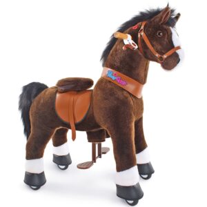 ponycycle pony cycle ride on horse size medium brown