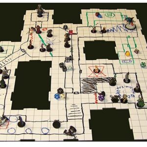 Dry Erase Dungeon Tiles, Shapes, and Sizes White Nine 10" Squares