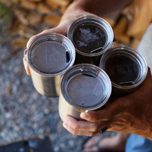 YETI Rambler 10 oz Lowball, Vacuum Insulated, Stainless Steel with Standard Lid, 4 Pack