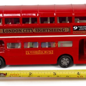 London Double Decker Bus , Red - Motormax 76002 - 4.75" Diecast Model Toy Car