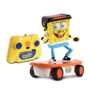 nkok spongebob 2.4ghz skateboarder r/c vehicle; full function 2.4 ghz radio control with turbo boost; ages 6+